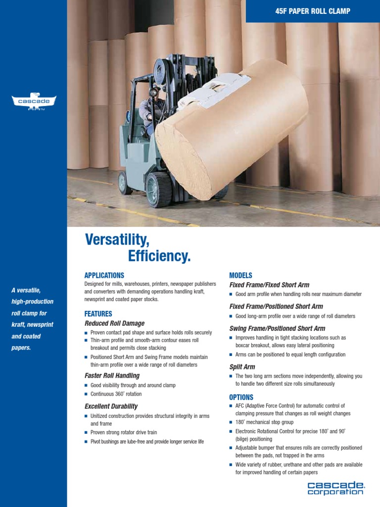 45F Paper Roll Clamp | PDF | Newsprint | Paper