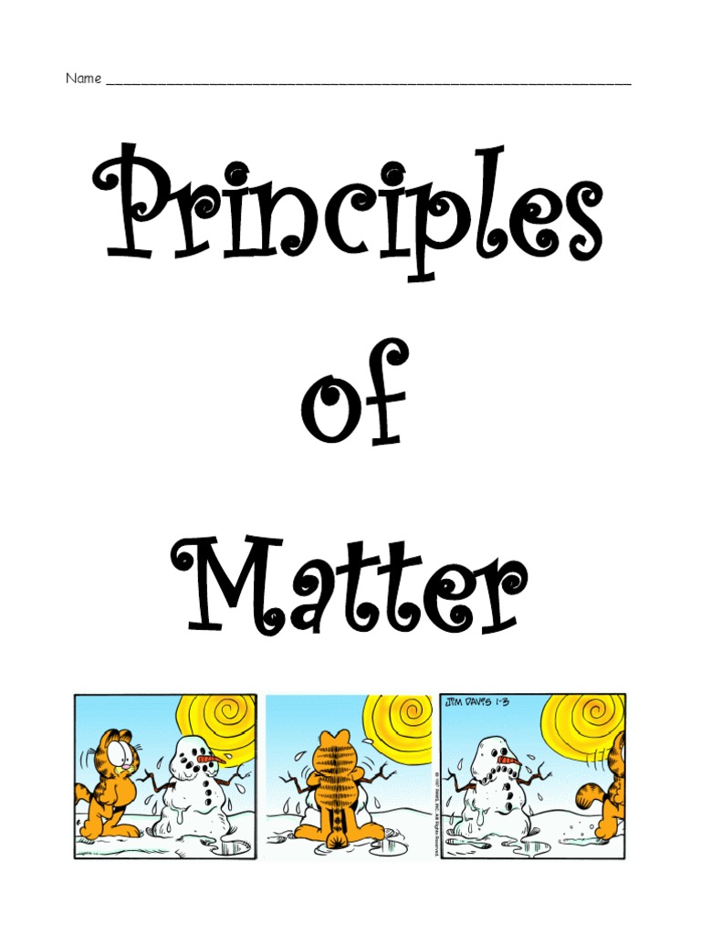 Principles of Matter: Name | PDF | Matter | Phase (Matter)