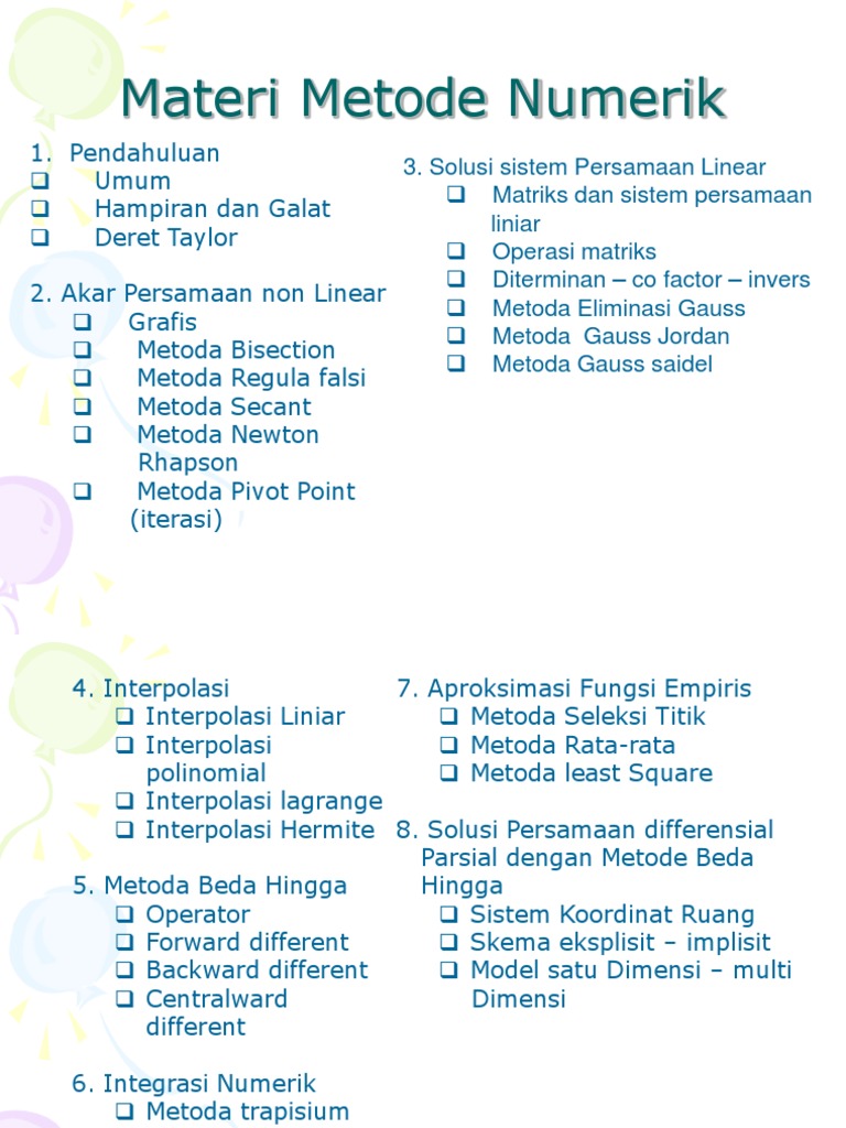 0 Materi Metode Numerik | PDF