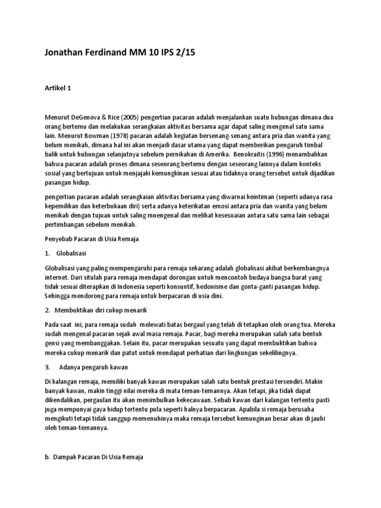 Dampak Pacaran | PDF