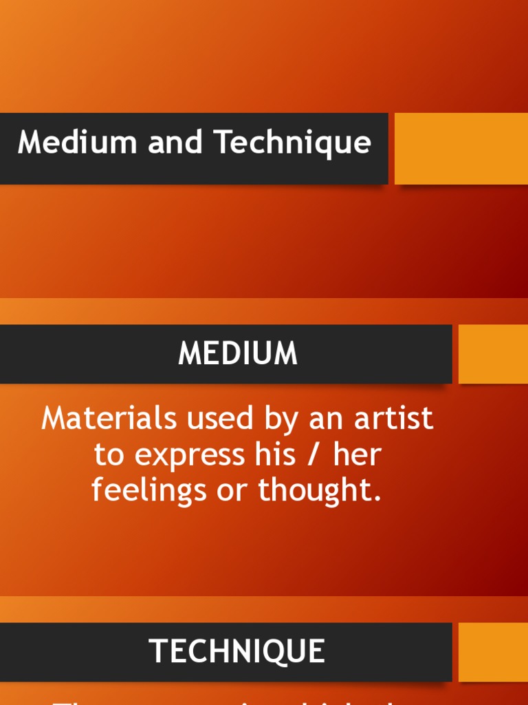 Medium and Technique | PDF | Printmaking | Paintings