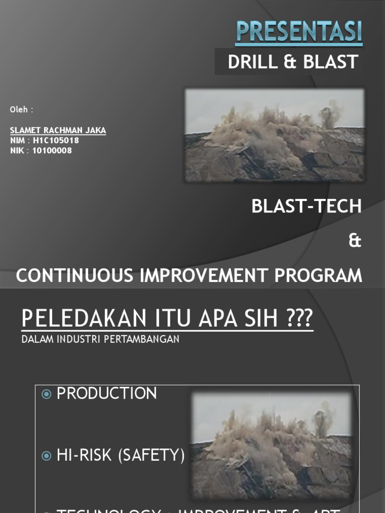 Materi Perkuliahan - Drill and Blast | PDF | Komputer | Teknologi & Rekayasa