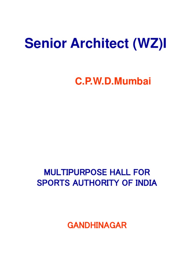 CPWD Mumbai: Multipurpose Hall Project | PDF | Buildings And Structures ...
