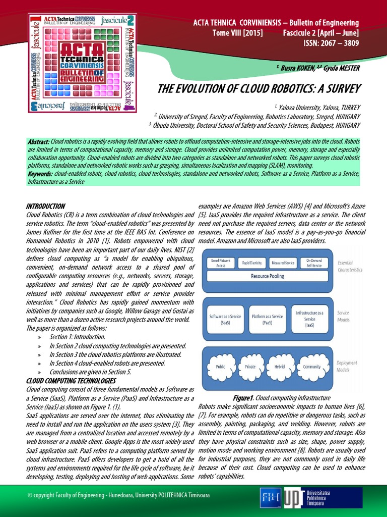 ACTA Research Papers On Robotics | PDF | Platform As A Service | Cloud ...