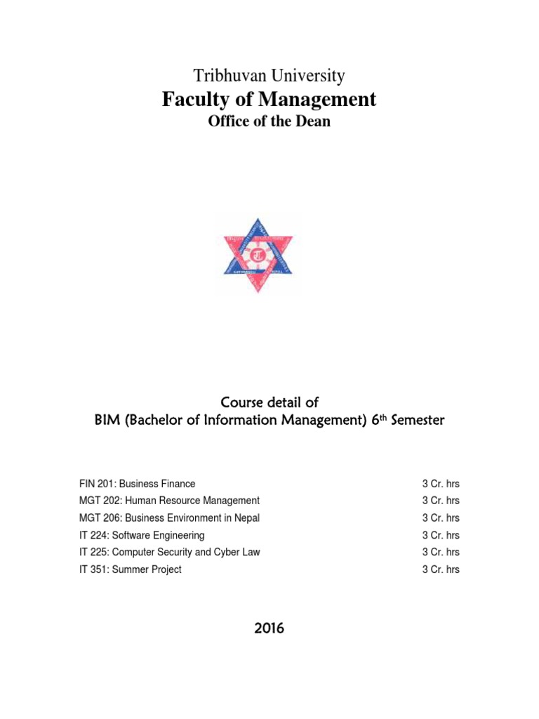 BIM 6th Sem Syllabus 2016 | PDF | Information Security | Cryptography
