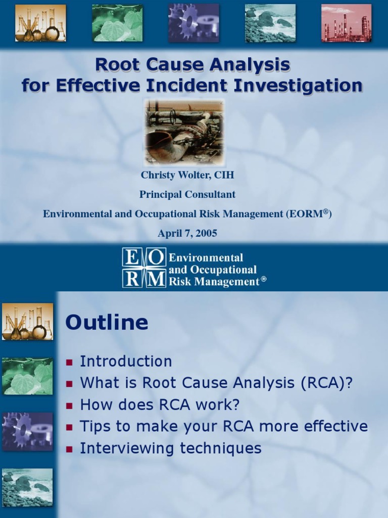 RCA Presentation 031105 | Causality | Personal Protective Equipment