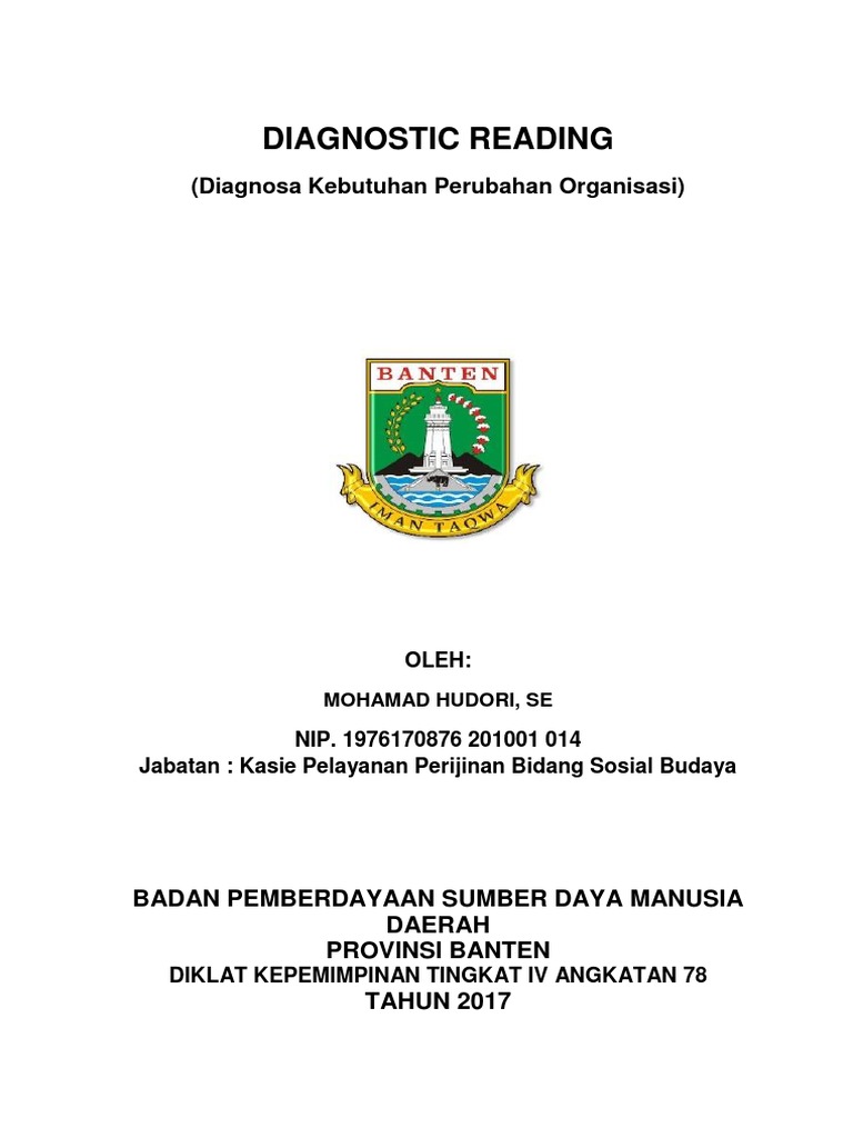 Contoh Diagnostic Reading | PDF