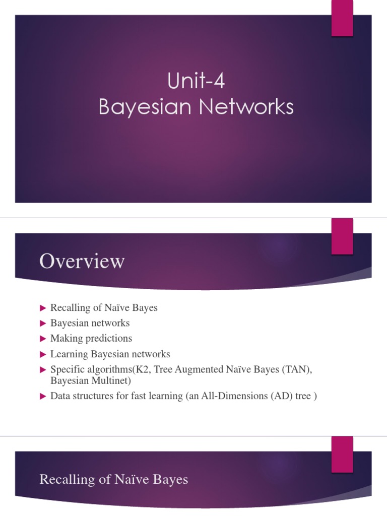Unit-4 Bayesian Networks | PDF | Bayesian Network | Probability