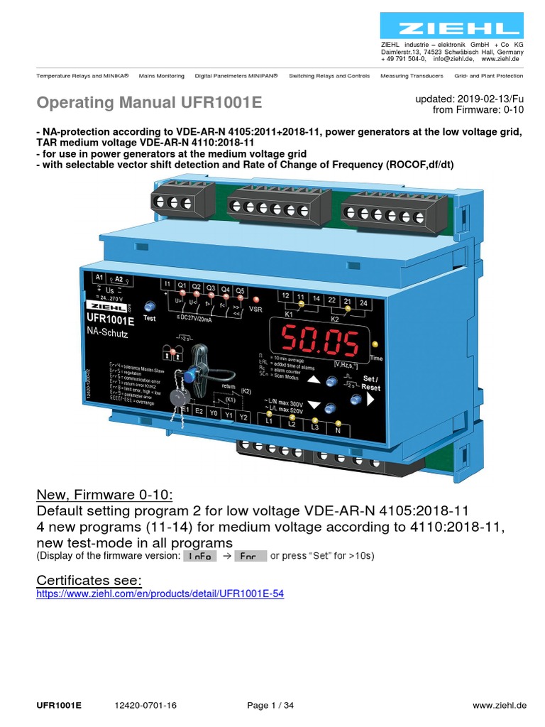 Elspec G4400 - Brosura Noua | PDF | Switch | Relay