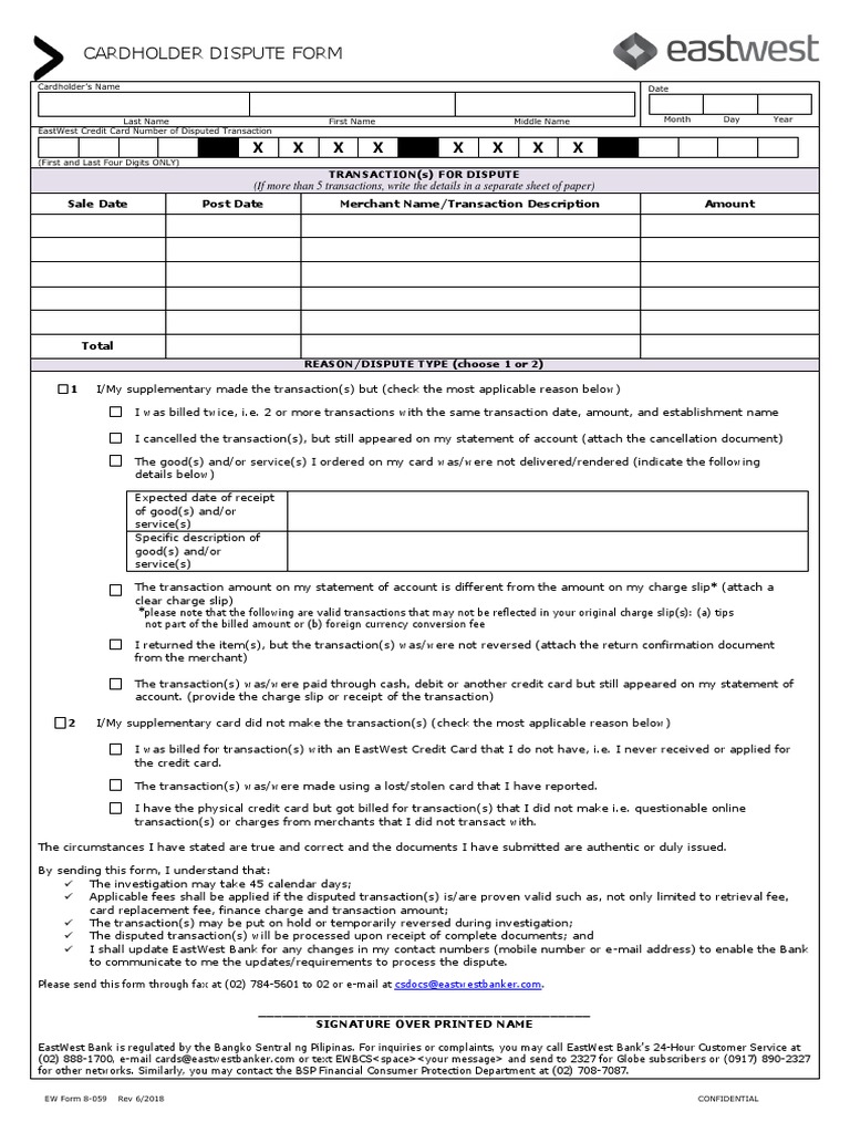 Dispute Letter Template | PDF | Credit Card | Financial Transaction
