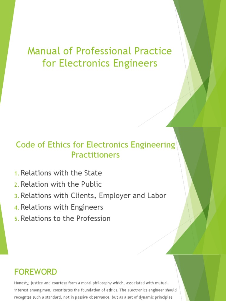 Manual of Practice For PECE | PDF | Employment | Profession