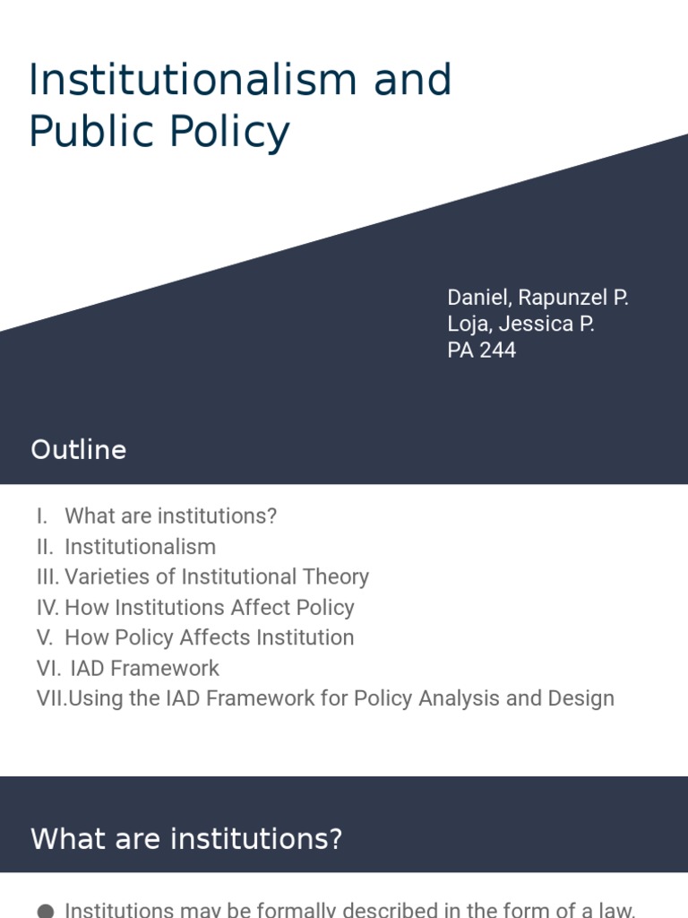 Institutionalism in Public Policy Analysis | PDF | Institution | Policy ...