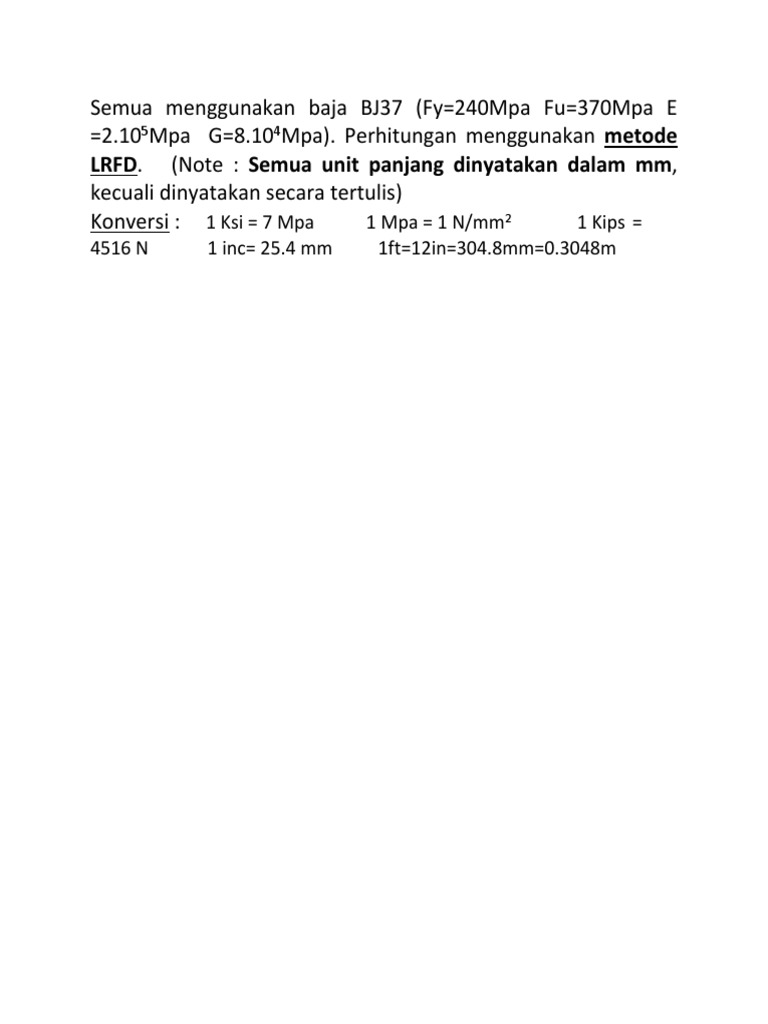 Perhitungan Kekuatan Baja BJ37 dan A36 | PDF | Screw | Building Engineering
