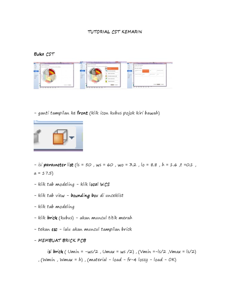 Tutorial CST Kemarin | PDF