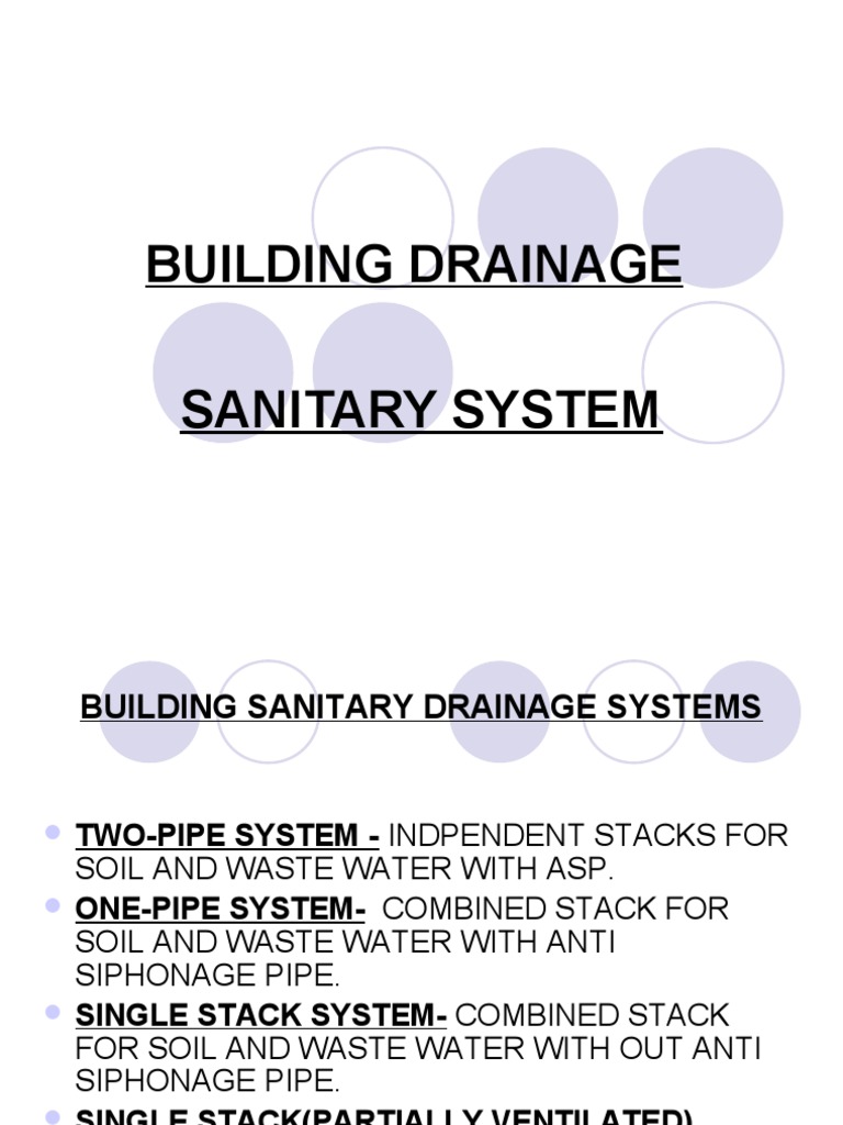 2 Stack Vs Single Stack Drainage System | PDF | Plumbing | Sanitary Sewer