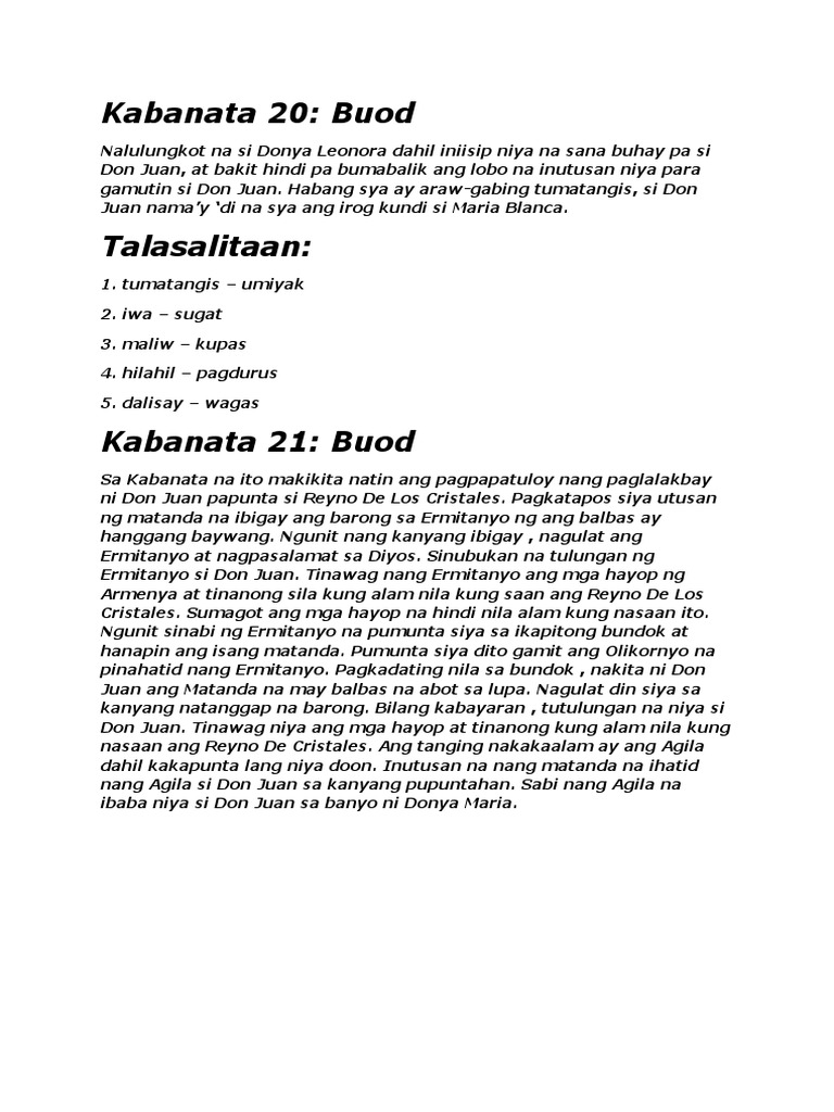Kabanata 20 | PDF