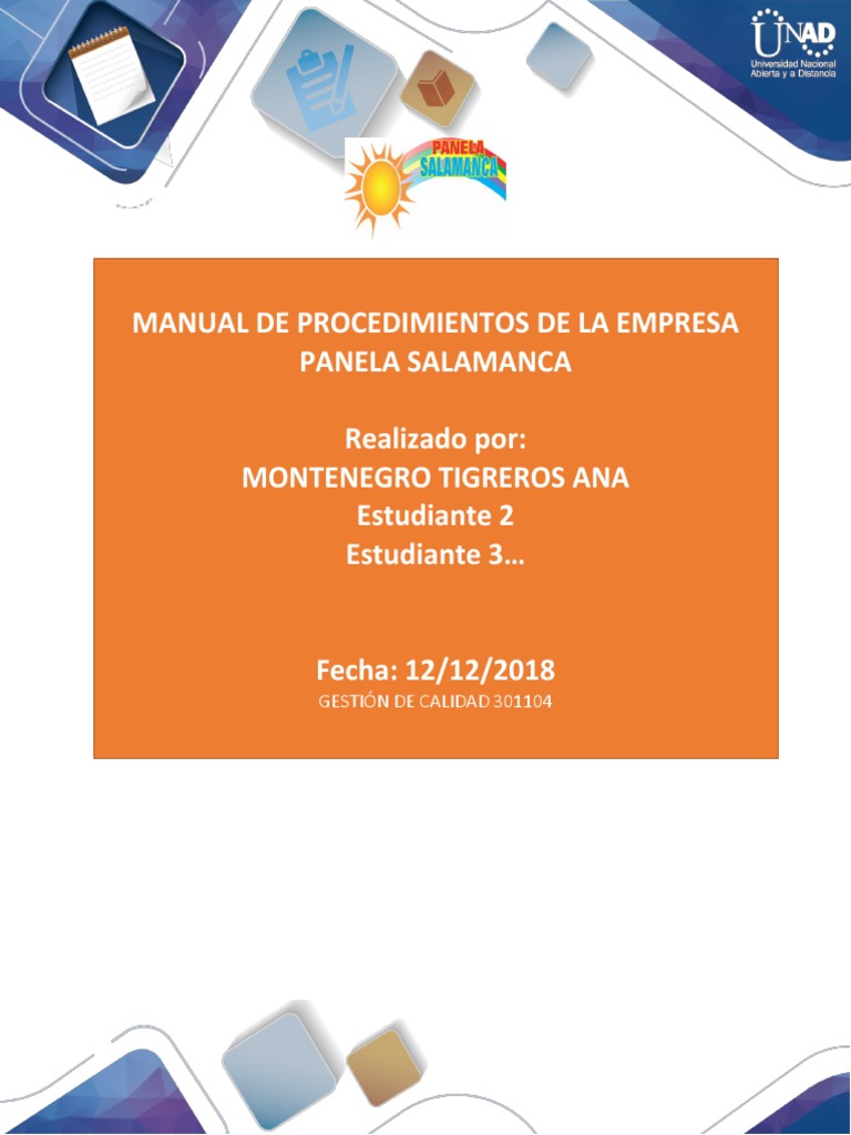 6-Plantilla para Manual de Procedimientos | PDF | Auditoría | Calidad ...