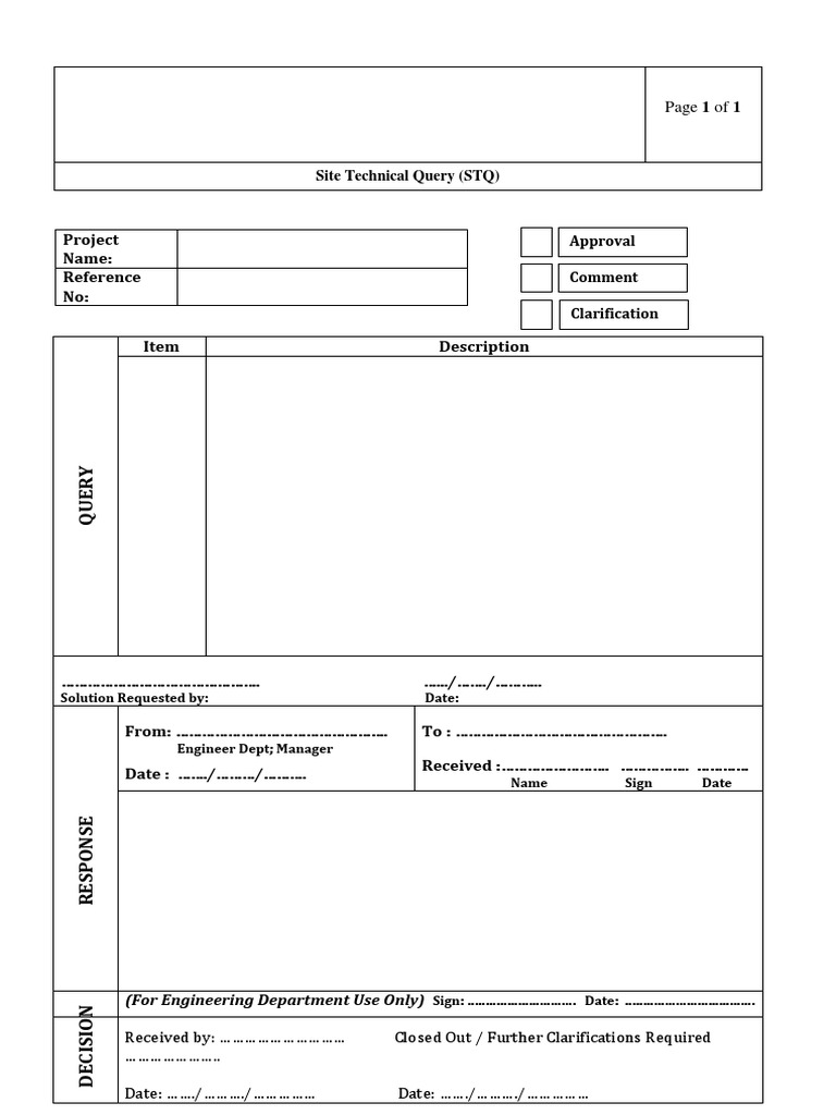 Site Technical Query Template | PDF | Information Retrieval ...