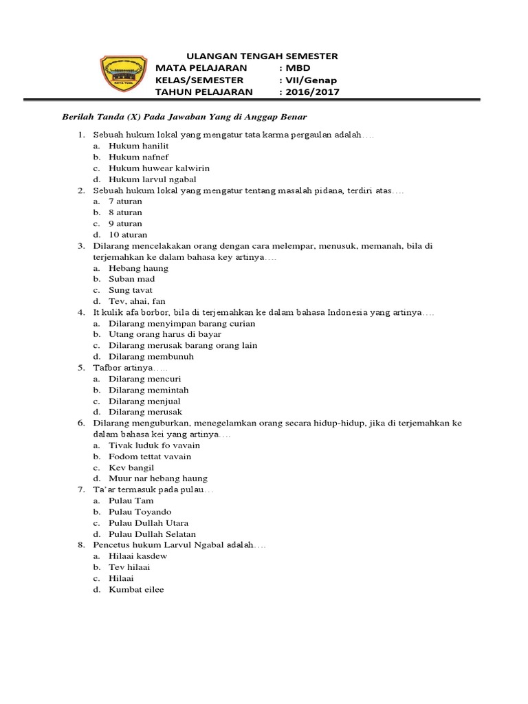 Uts MBD | PDF | Seni