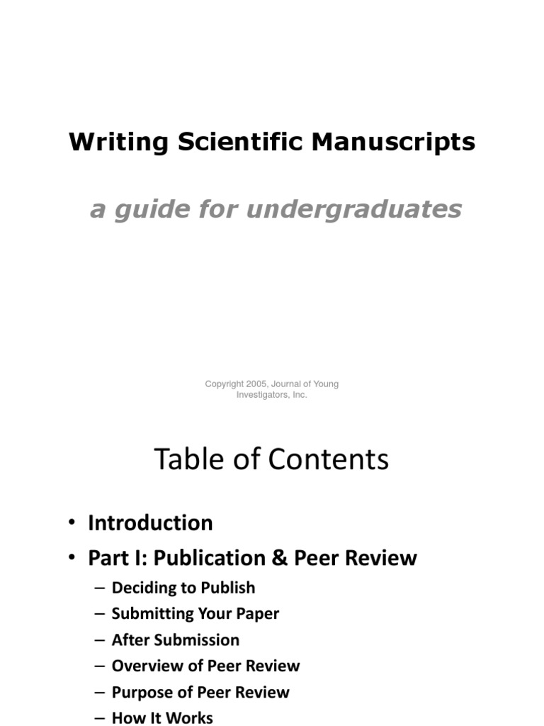 9 Writing Scientific Manuscripts Presentation | PDF | Academic Journal ...