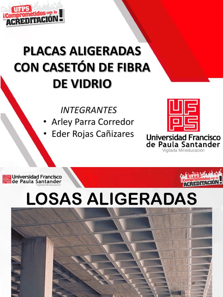 Placas Aligeradas Con Caseton de Fibra de Vidrio | PDF