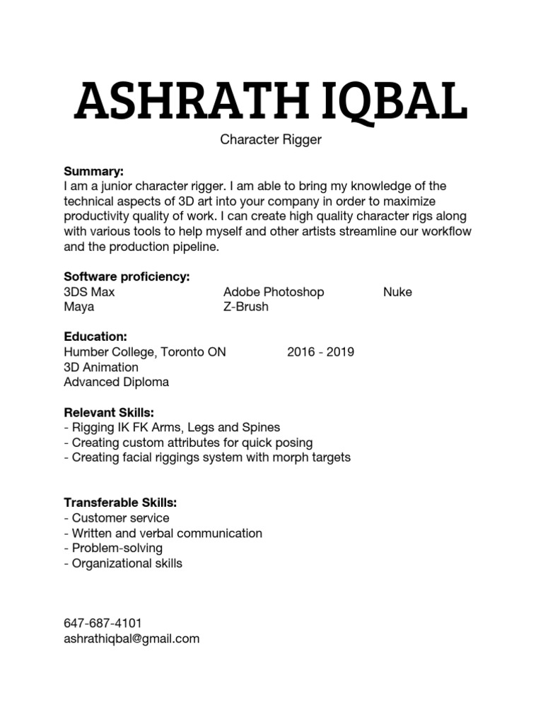 Ashrathiqbal Wip Resume v2 | PDF