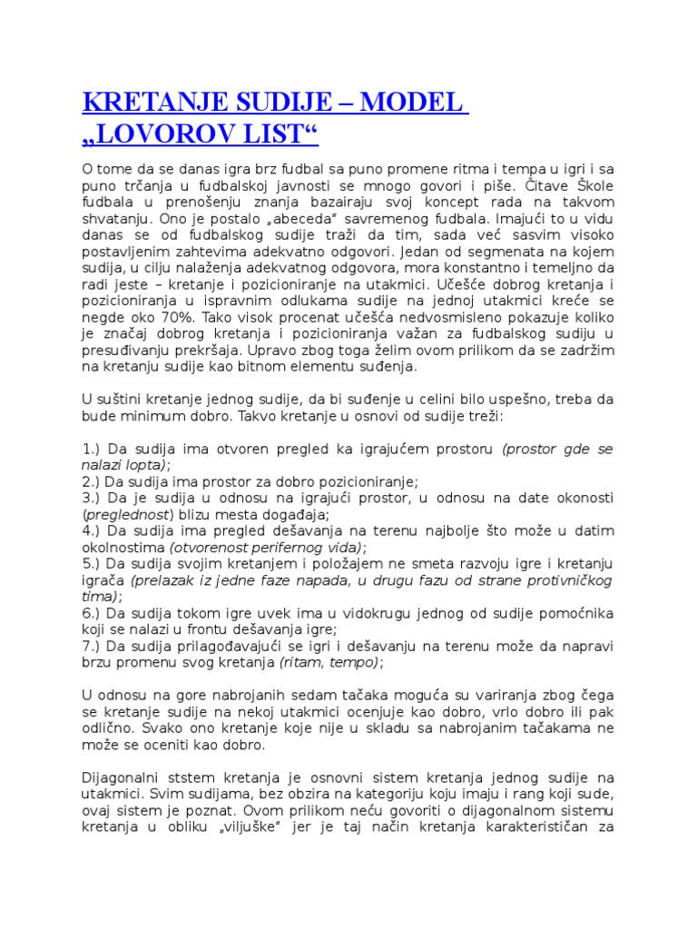 Kretanje Sudije | PDF