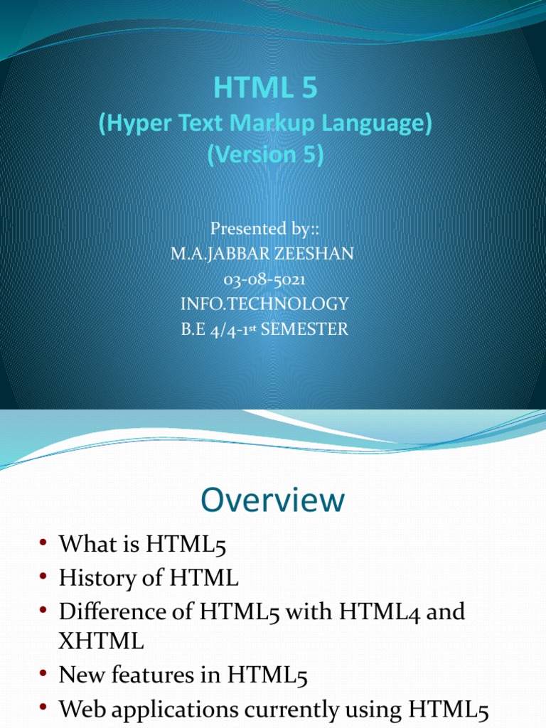 Overview of HTML5 Features and History | PDF | Computers