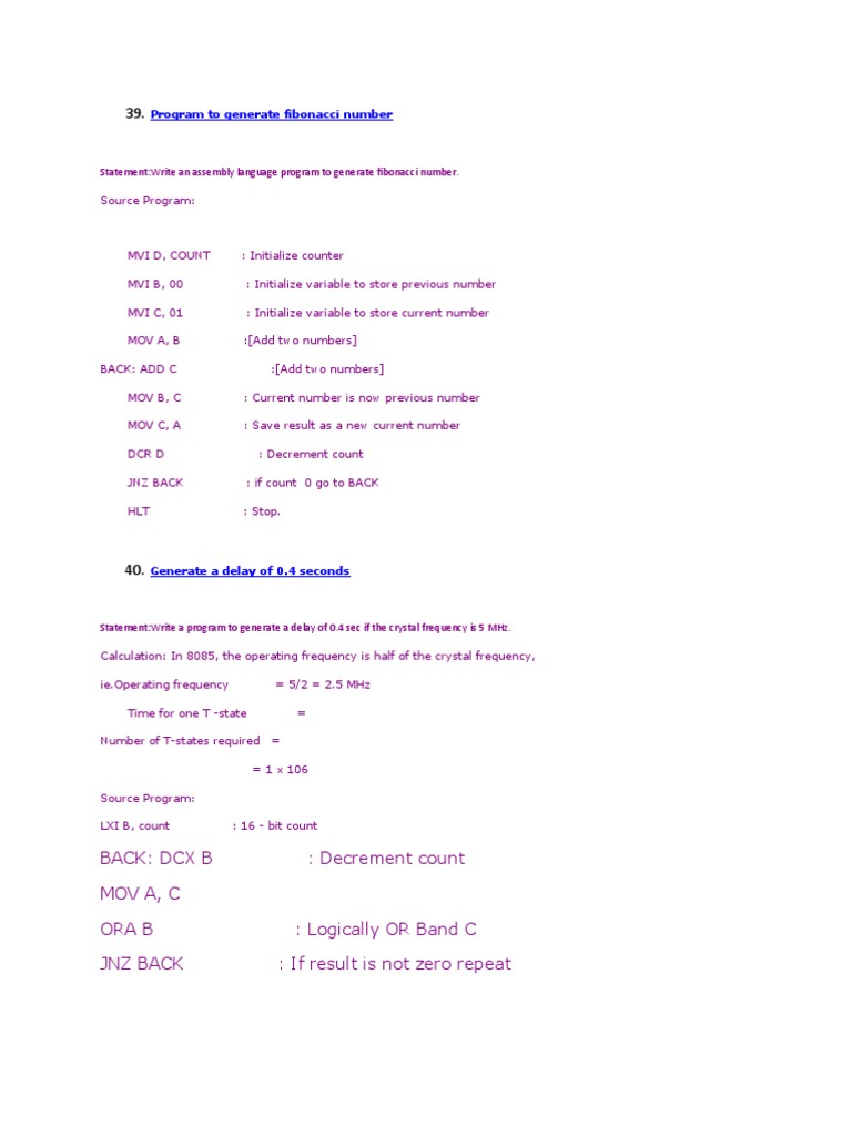 Program To Generate Fibonacci Number | PDF | Binary Coded Decimal ...