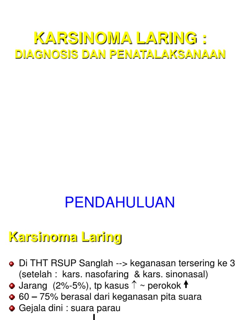 Tumor Laring | PDF | Sains & Matematika
