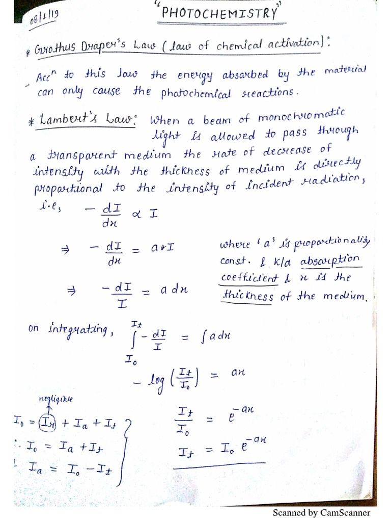 Photochemistry | PDF | Interaction | Chemistry