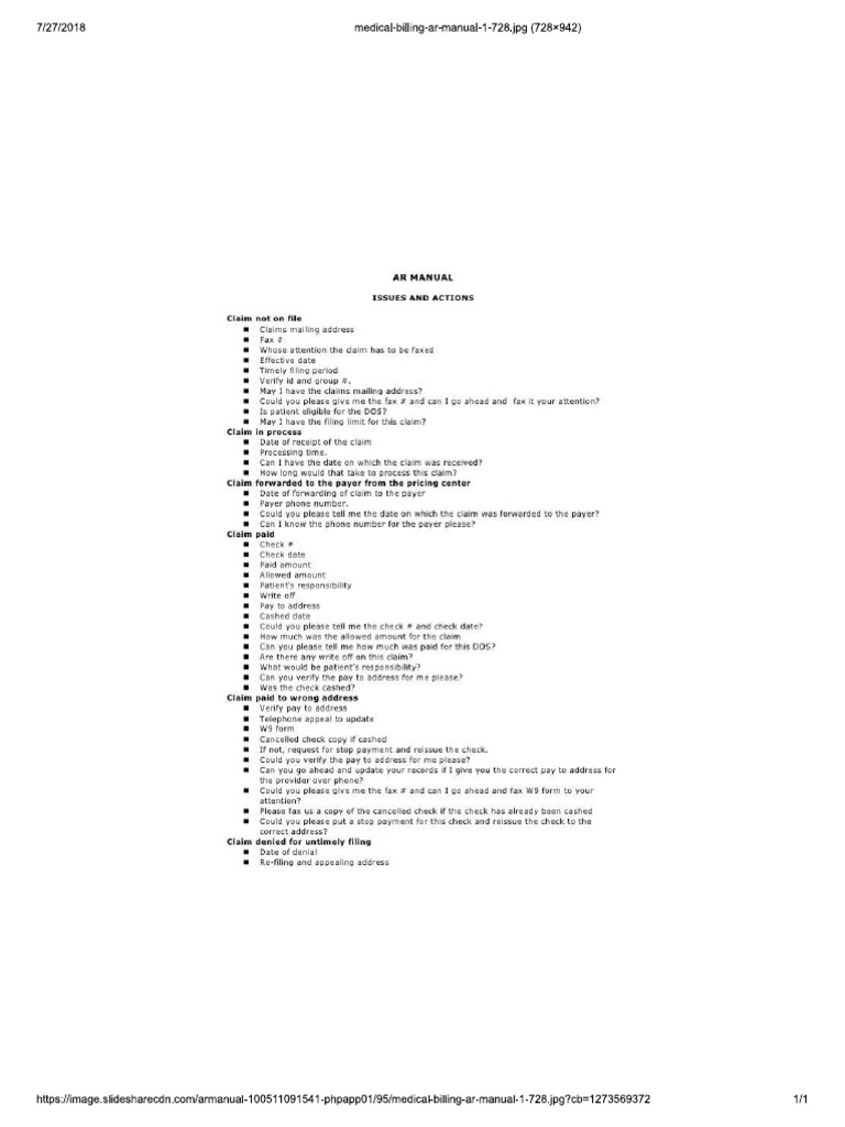 Calling Questions - Denials Ar Caller | PDF