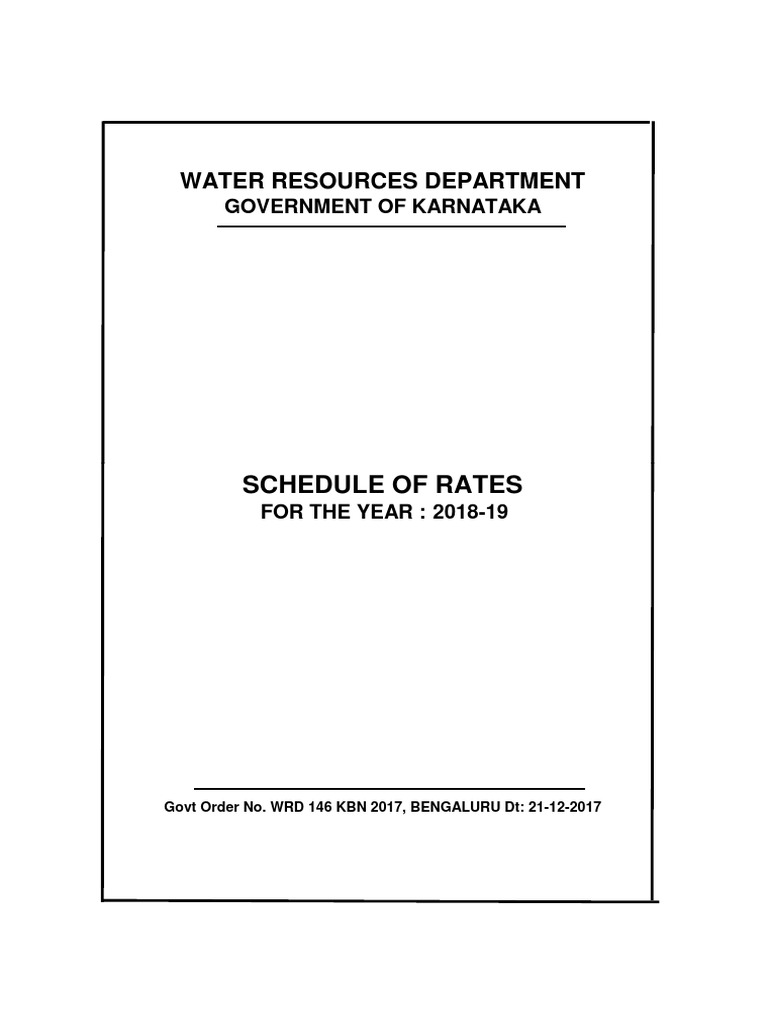 Schedule of Rates 2018-19 PDF | PDF | Building Engineering | Building ...