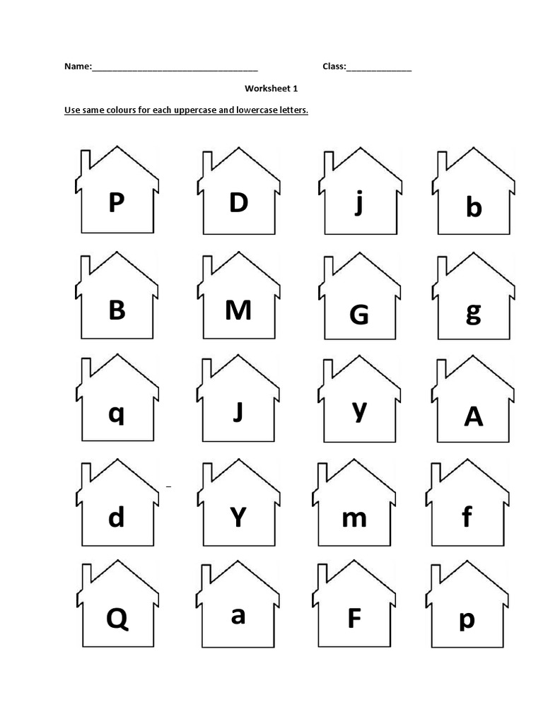 D J B P: Use Same Colours For Each Uppercase and Lowercase Letters | PDF