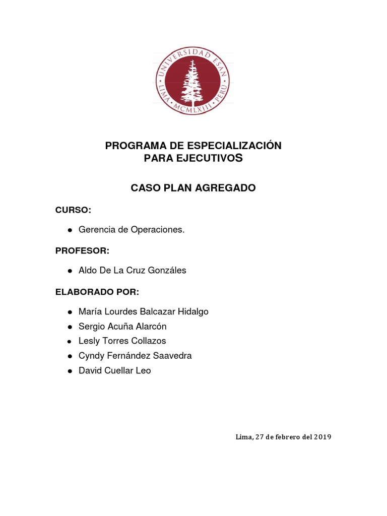 Control de Plan Agregado v2 | PDF | Inventario | Producción y fabricación