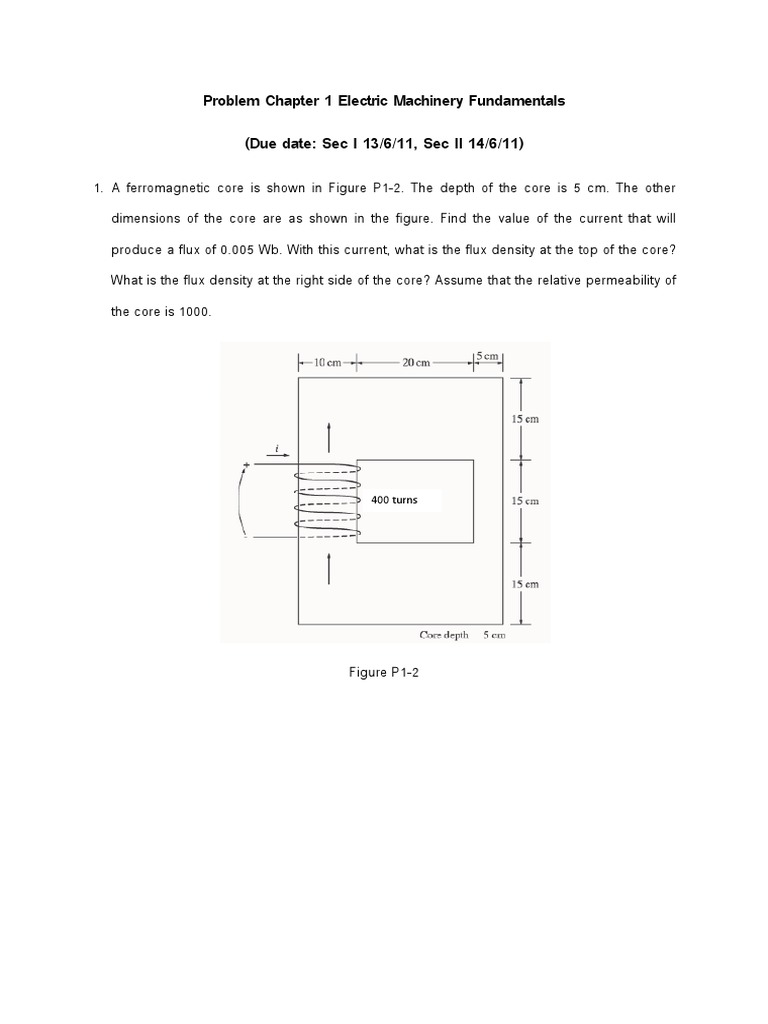 Solution Problem Chapter 1 Electric Machinery Fundamentals | PDF ...
