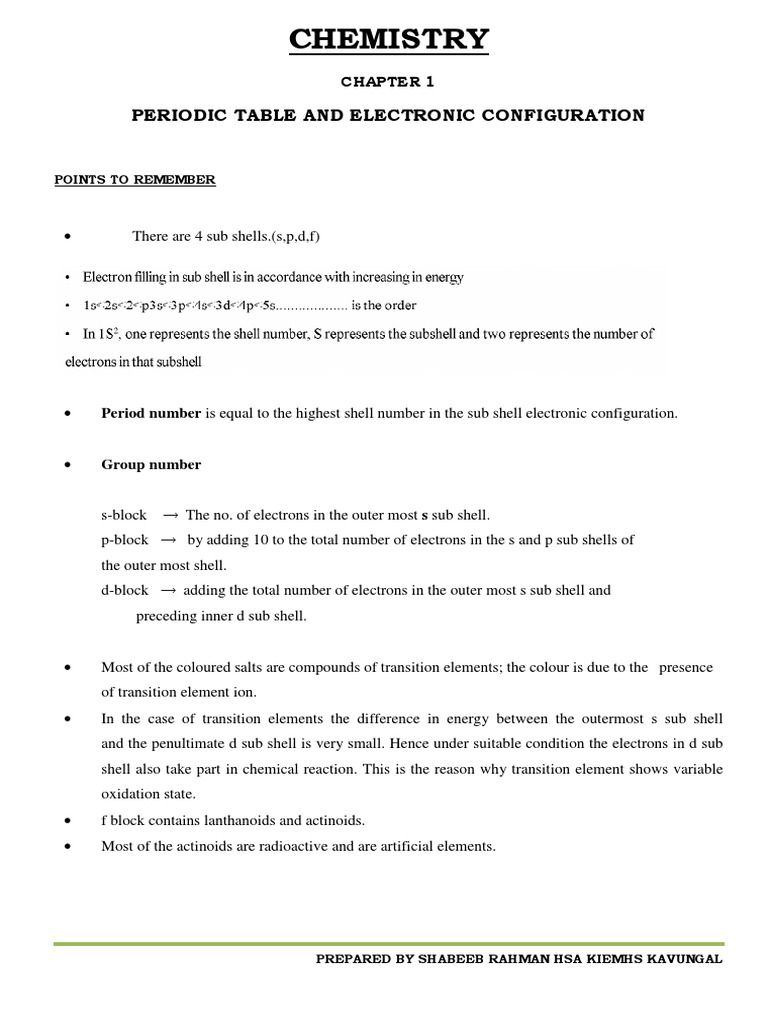 Chemistry Capsule Notes (EM) - All Chapters by Ravi Sir PDF | PDF ...