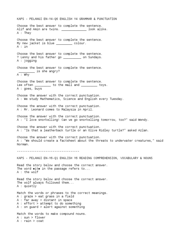 QnA - English | PDF | Syntax | Linguistics