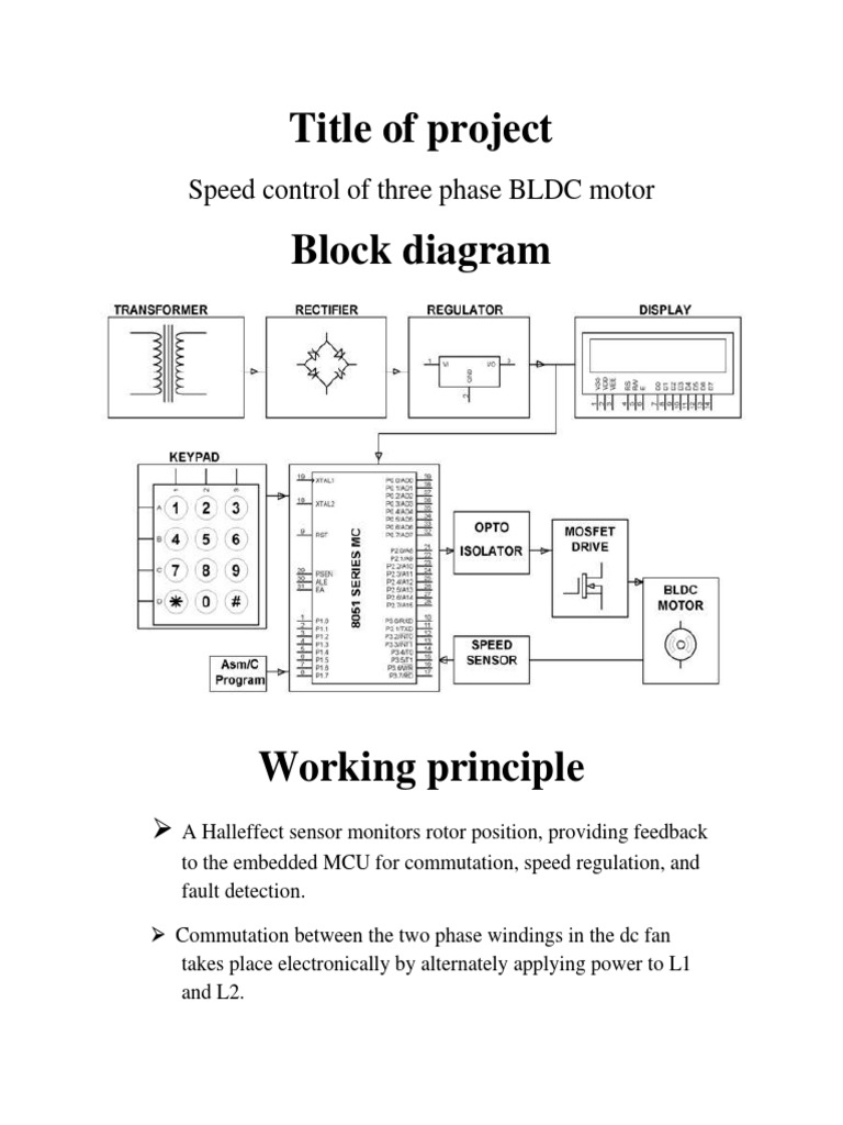 Speed Control of BLDC Motor | PDF | Control Theory | Electric Motor