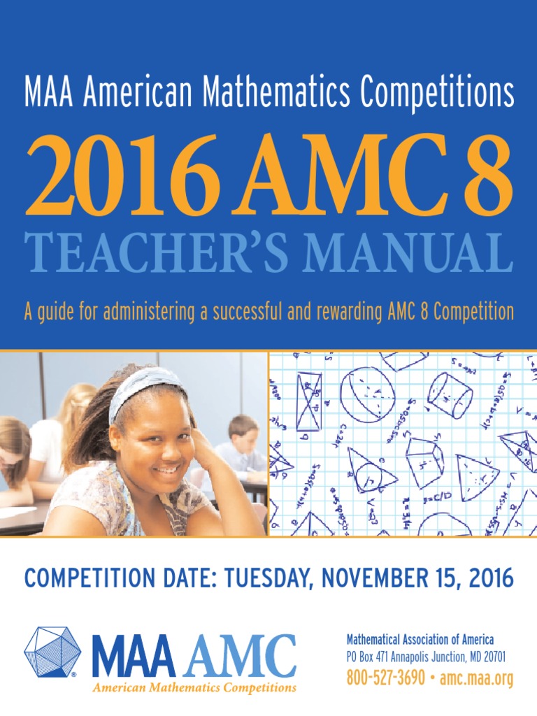 MAA American Mathematics Competitions: Teacher'S Manual | PDF | Test ...