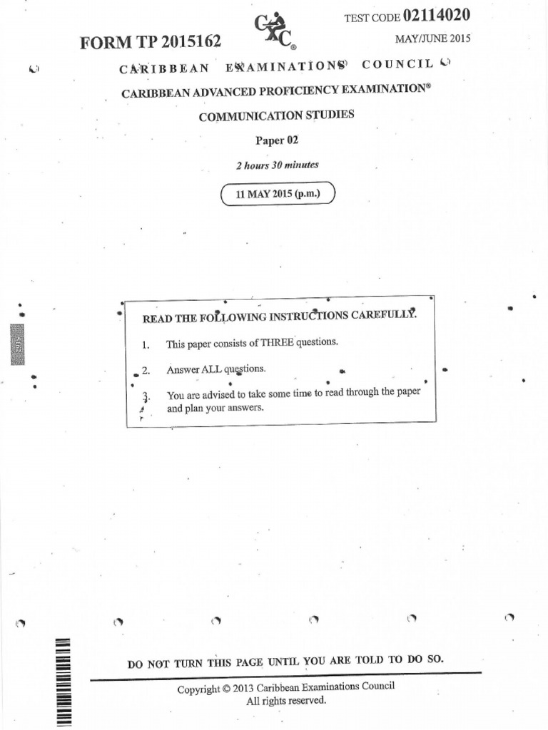 Cape Communication Studies P 02 May 2015 | PDF