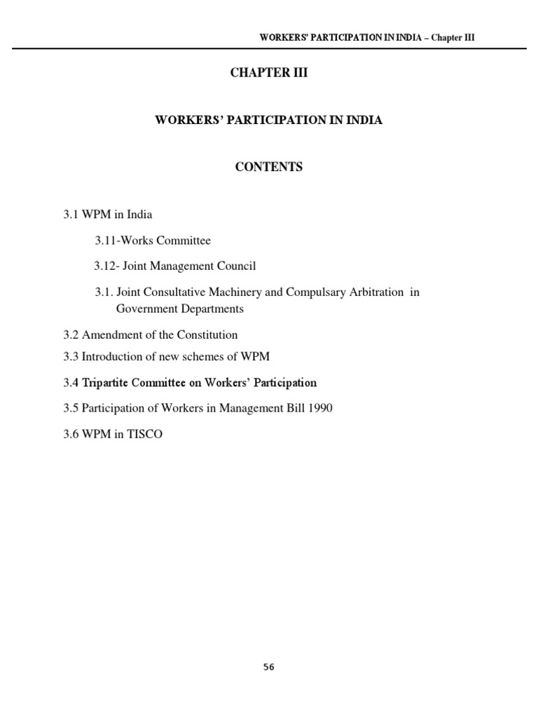 3 Chapter III WPM in India | PDF | Trade Union | Employment