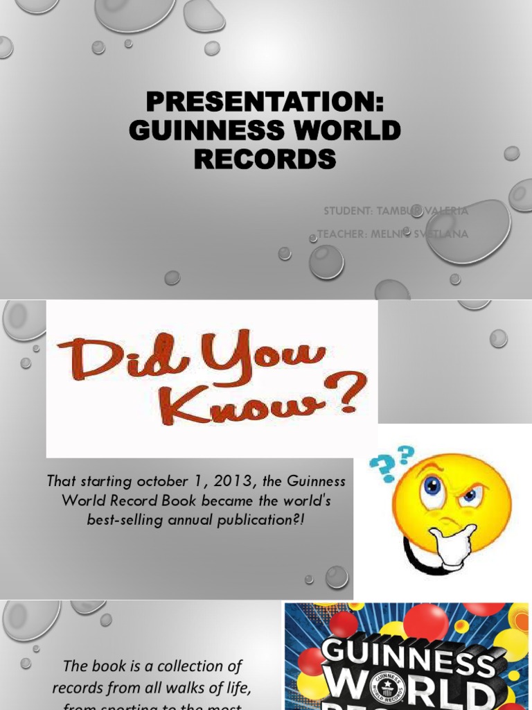 Presentation Guinness World Records | PDF
