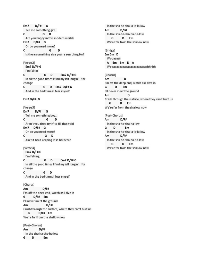 Shallow Lyrics Analysis | PDF | Songs | Song Forms