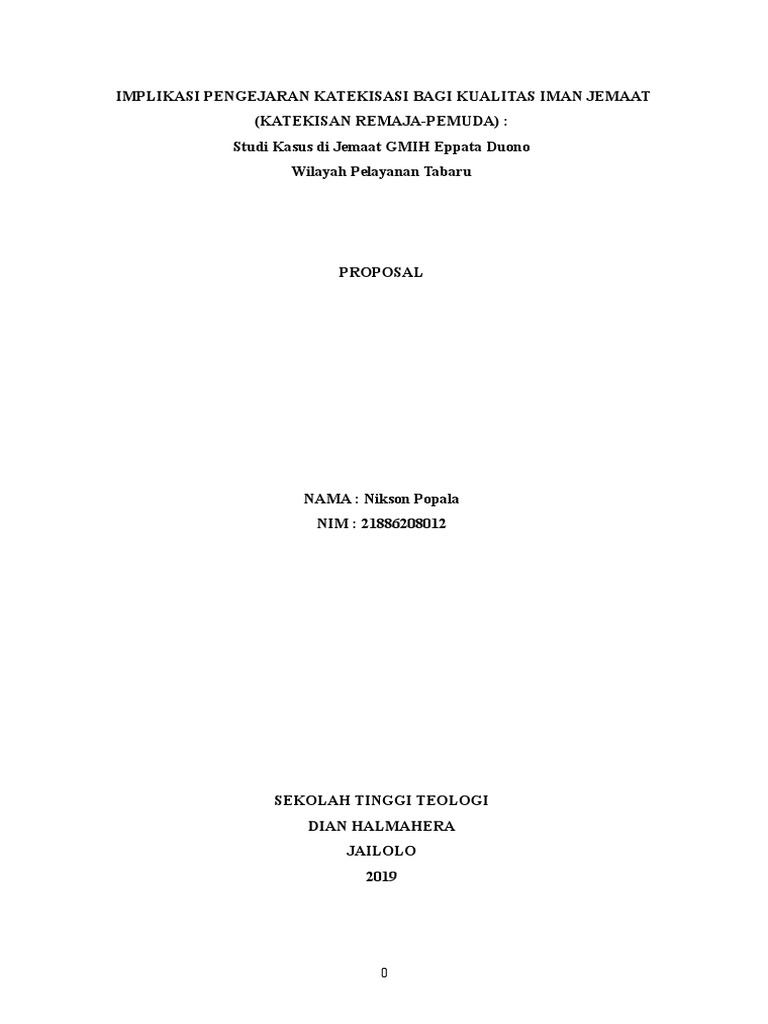 Proposal Nikson | PDF