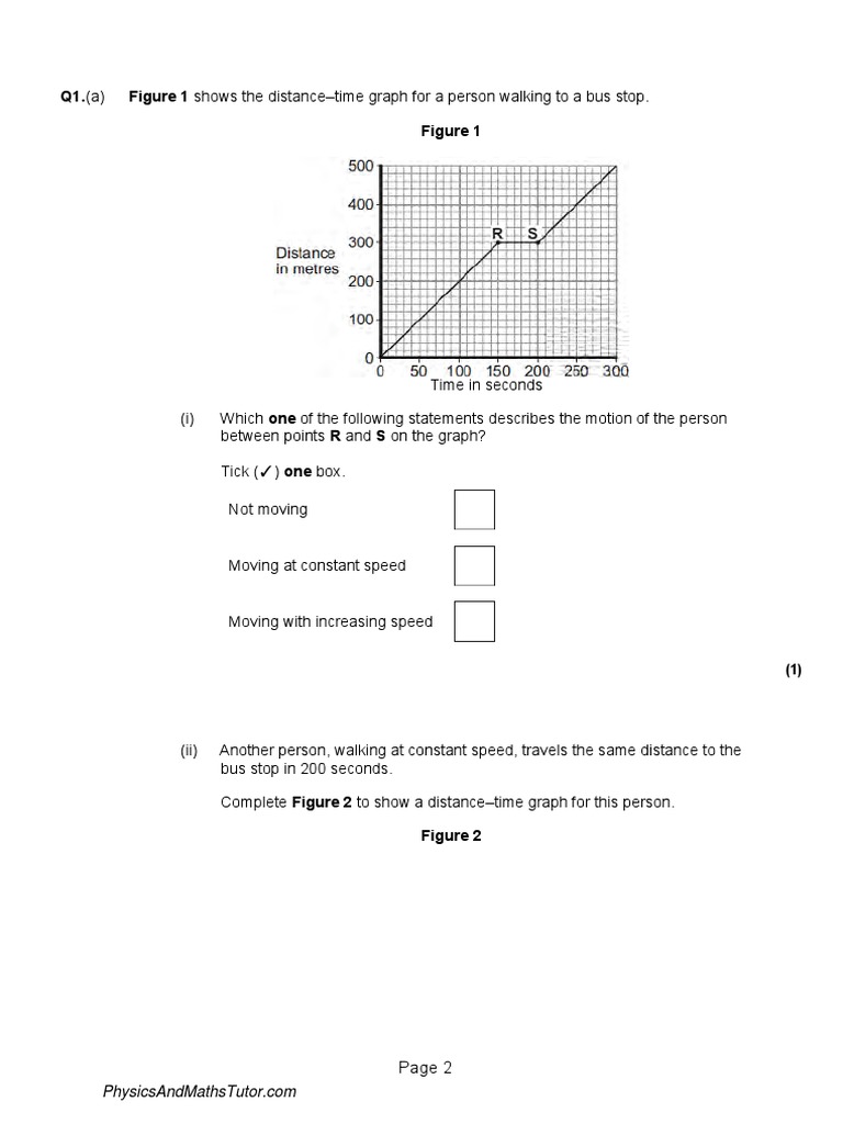 Distance-Time Relationship 1 QP | PDF | Speed | Velocity