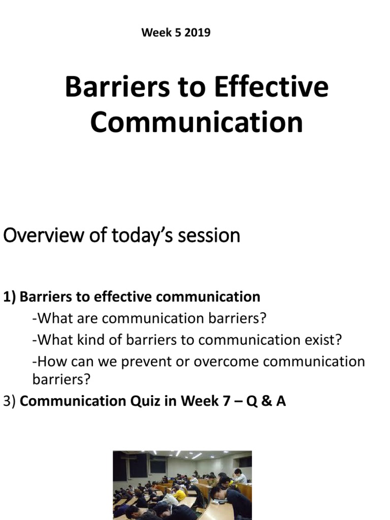 Overcoming Communication Barriers | PDF | Multiple Choice | Communication