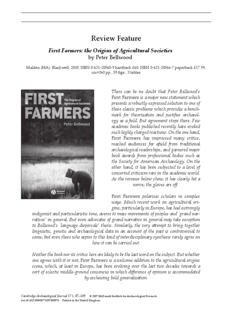 First Farmers | PDF | Archaeology | Hunter Gatherer