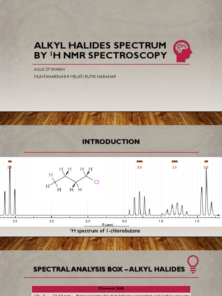 Alkyl Halides Spectrum by H-NMR Spectros | PDF