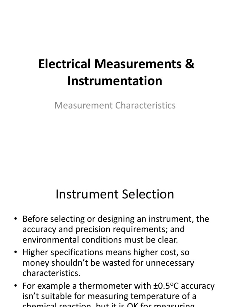2.measurement Characteristics | PDF | Observational Error | Errors And Residuals